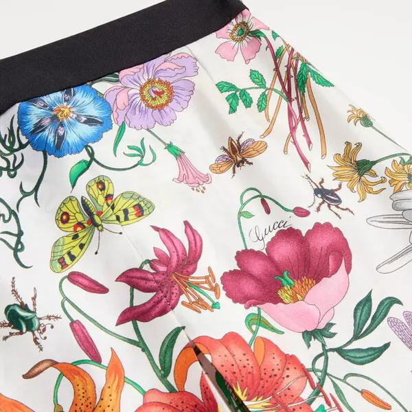 Gucci Printed Silk Pants