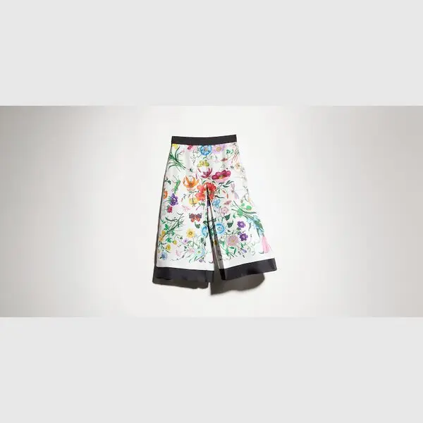 Gucci Printed Silk Pants
