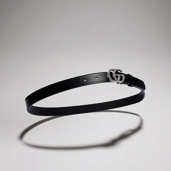 Gucci Gg Marmont Thin Leather Belt