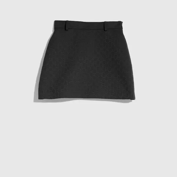 Gucci Gg Cotton Blend Mini Skirt