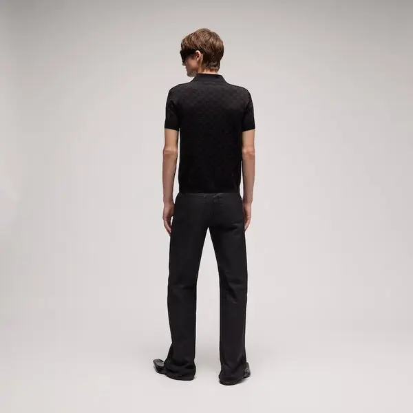 Gucci Viscose Gg Jacquard Polo Shirt