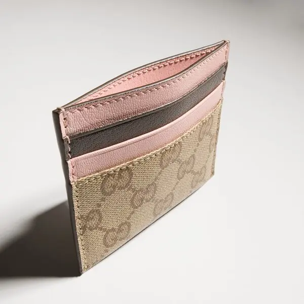 Gucci Zip Card Case With Multicolor Slots Original Gg Fabric