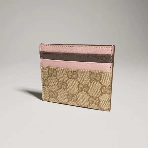 Gucci Zip Card Case With Multicolor Slots Original Gg Fabric