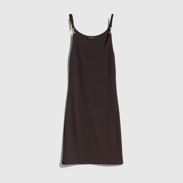 Gucci Viscose Crêpe Jersey Dress With Horsebit Ready-to-wear - Brown