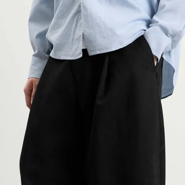 Studio Nicholson Sorte Deep Pleat Volume Pant