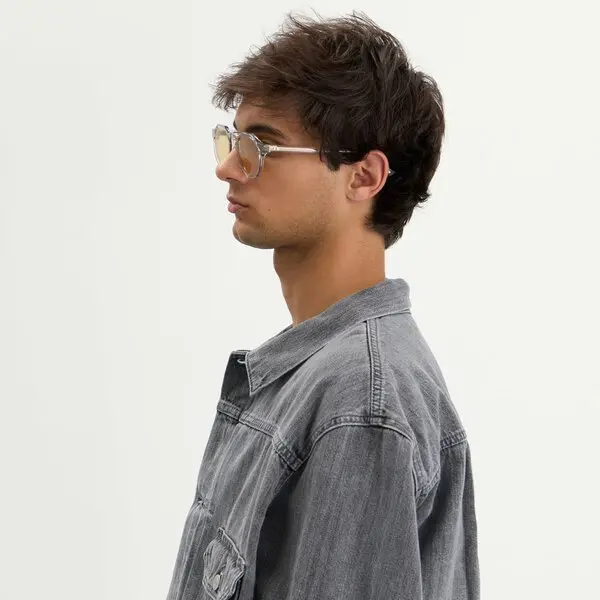 OSCAR DEEN Pinto Round Frame Sunglasses - Crystal/dijon