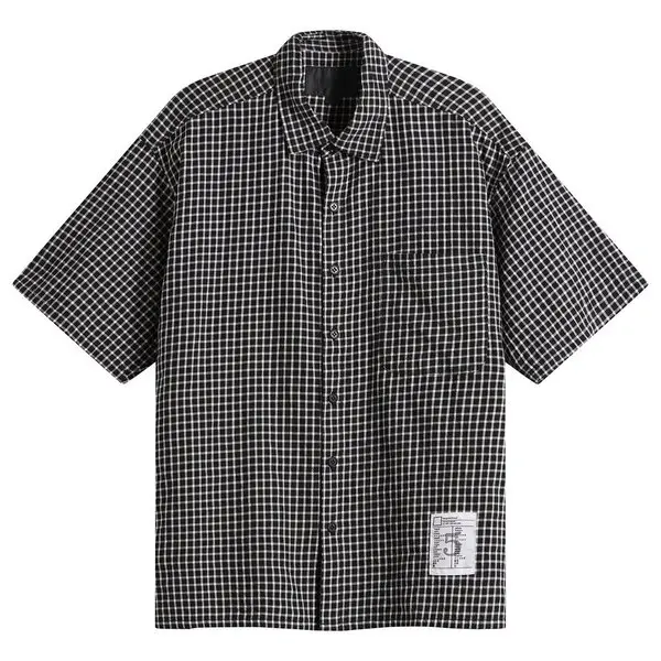 NEIGHBORHOOD Bw Check Short Sleeve Shirt - Black
