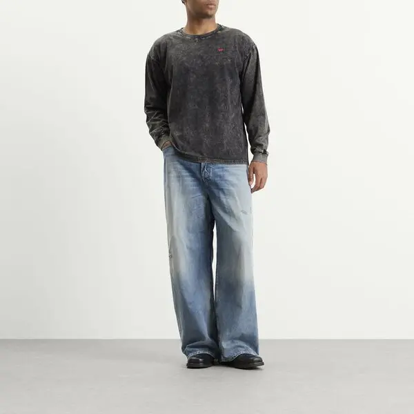 DIESEL® Garment Dyed Long Sleeve T-shirt
