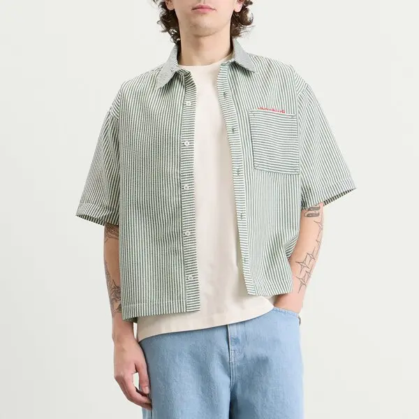 ABOUT:BLANK Seersucker Short Sleeve Shirt