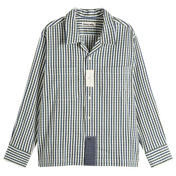 STORY MFG. Check Pa Shirt Presented By - Blue