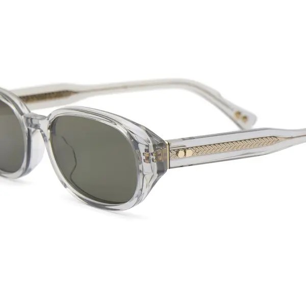 OSCAR DEEN Pellerin Oval Sunglasses - Crystal/moss