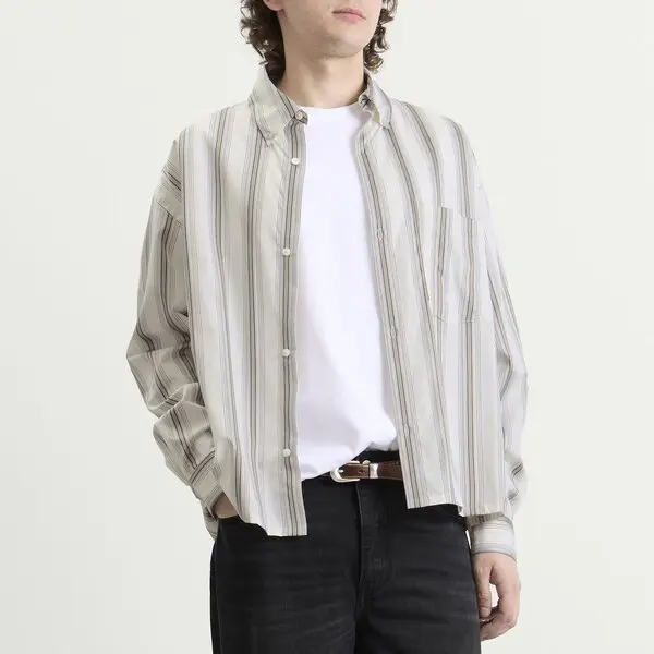 WON HUNDRED Maza Stripe Shirt - Rock Ridge Combi