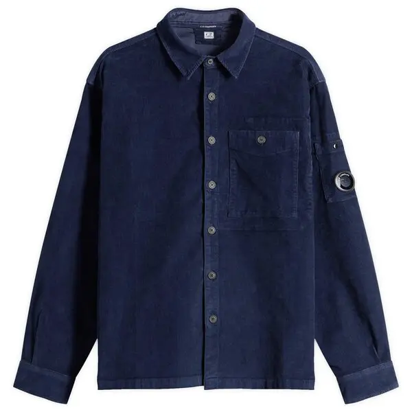 C.P. COMPANY Corduroy Lens Overshirt - Peacoat