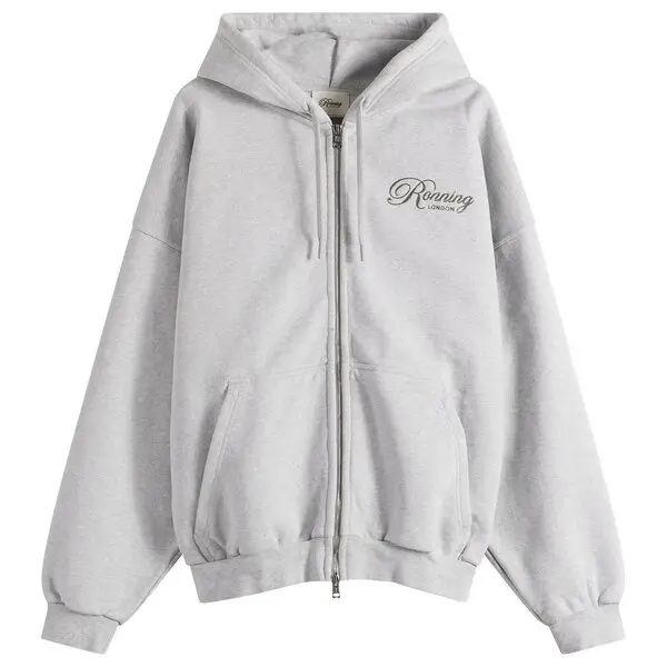 RONNING X Zip Hood - Grey/sage