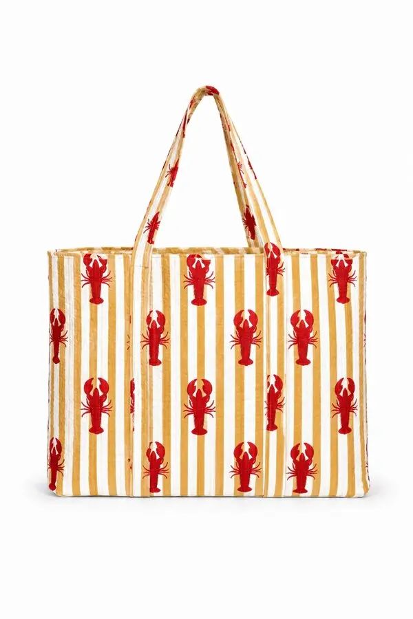 CYC Striped Lobster Tote - Gold
