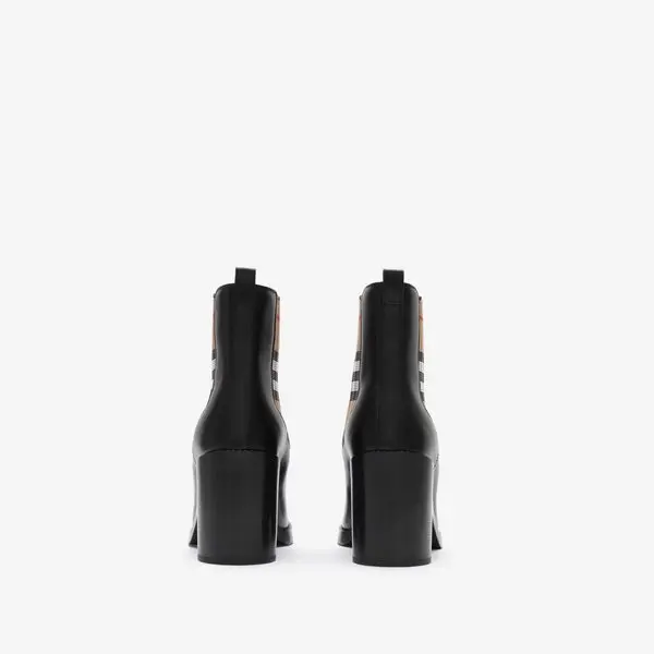 Burberry Leather Hampstead Heel Boots