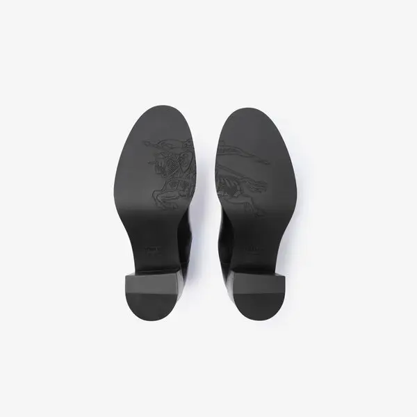 Burberry Leather Hampstead Heel Boots