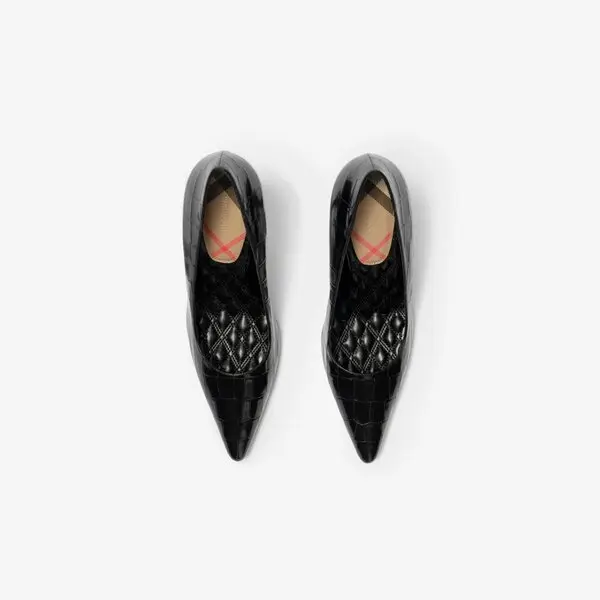 Burberry Crocodile-effect Leather Dame High Pumps