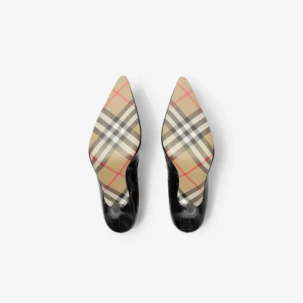 Burberry Crocodile-effect Leather Dame High Pumps