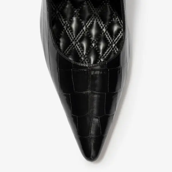 Burberry Crocodile-effect Leather Dame High Pumps