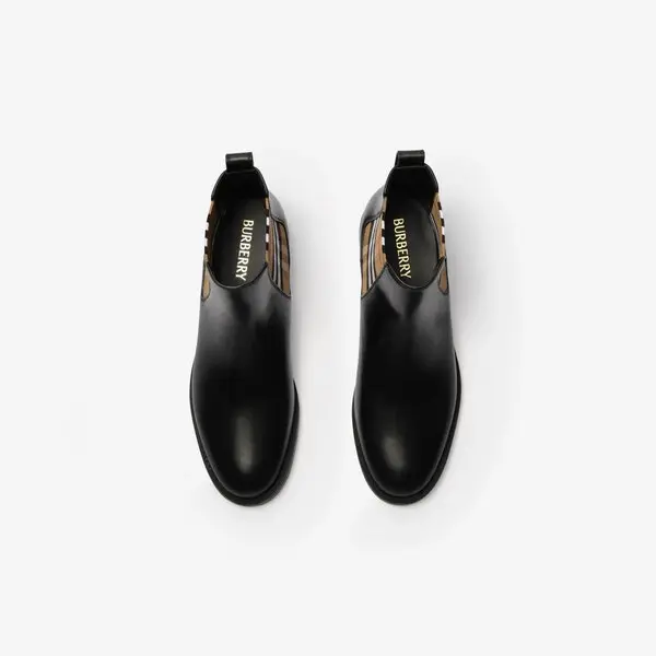 Burberry Leather Hampstead Boots