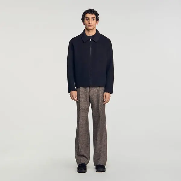 Sandro Wool Zip-up Jacket