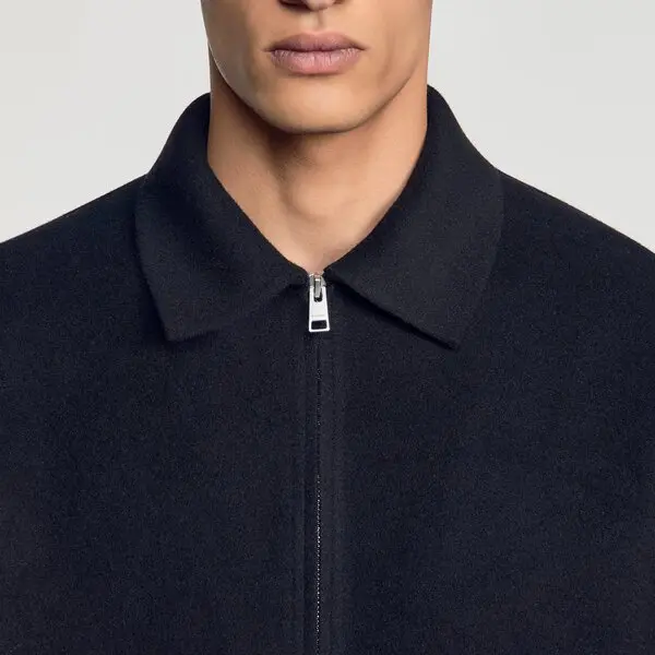 Sandro Double-faced Wool Zip-up Jacket
