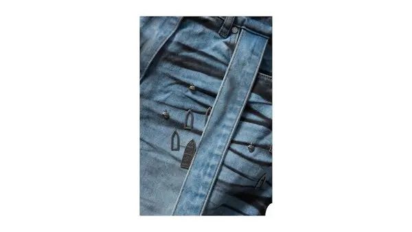 WHO DECIDES WAR Winged Logo Bondage Pant - Blue