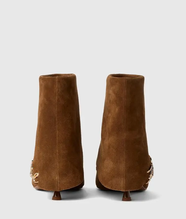 Karl Lagerfeld Pasha Fold-down Suede Ankle Boots