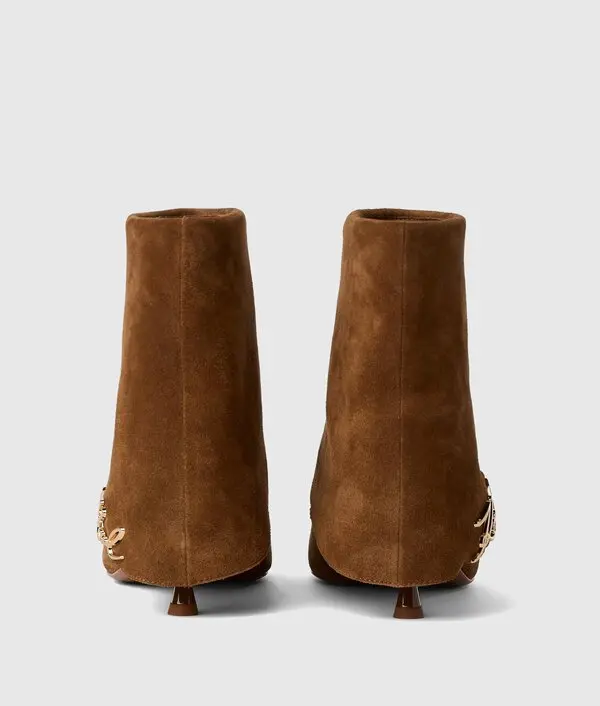 Karl Lagerfeld Pasha Fold-down Suede Ankle Boots