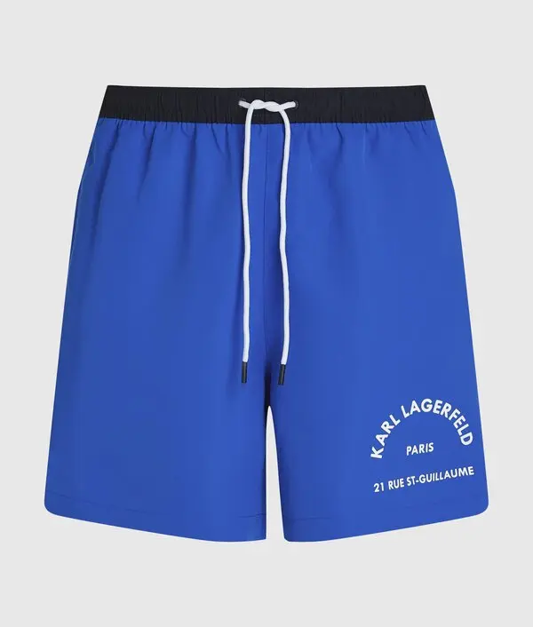 Karl Lagerfeld Rue St-guillaume Contrast Boardshorts - Blue