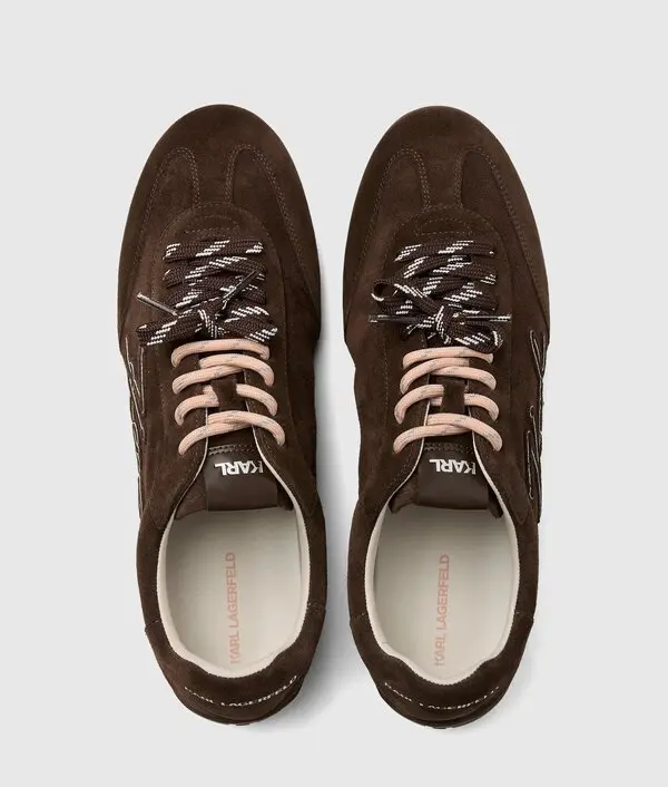 Karl Lagerfeld Altia Suede Signature Lace-up Sneakers
