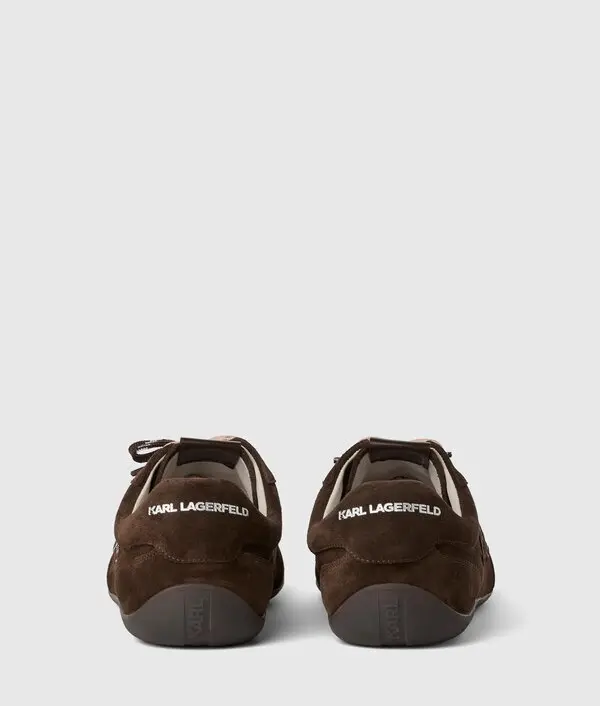 Karl Lagerfeld Altia Suede Signature Lace-up Sneakers