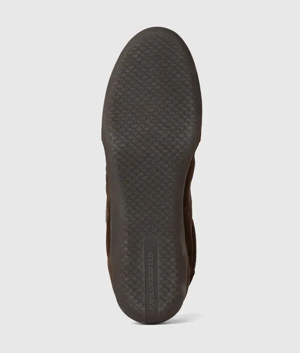 Karl Lagerfeld Altia Suede Signature Lace-up Sneakers