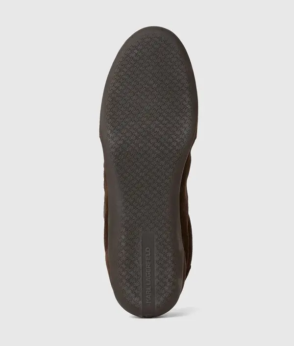 Karl Lagerfeld Altia Suede Signature Lace-up Sneakers