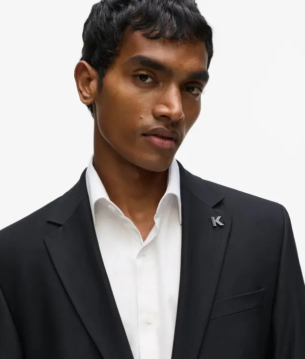 Karl Lagerfeld Monogram Pin Blazer
