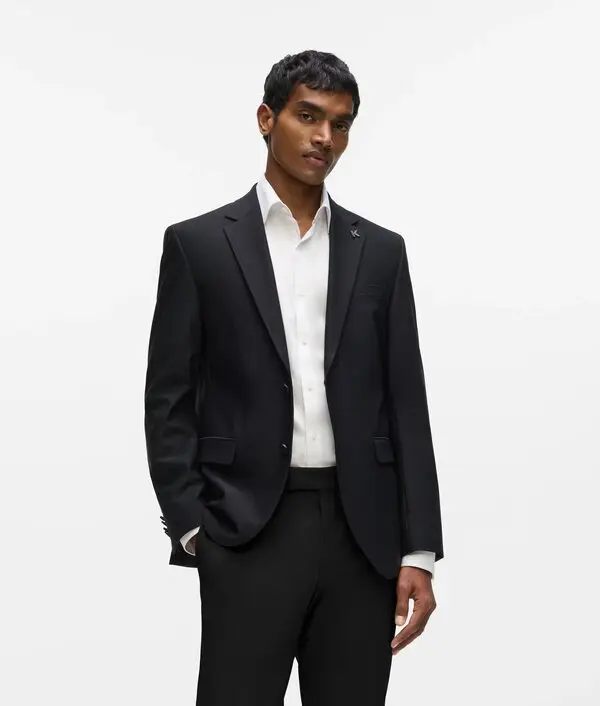 Karl Lagerfeld Monogram Pin Blazer