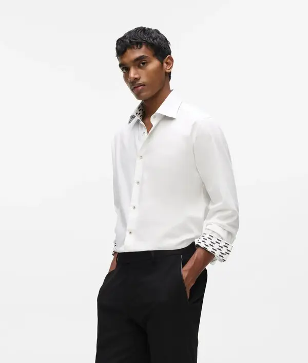 Karl Lagerfeld Snap Button Shirt - White