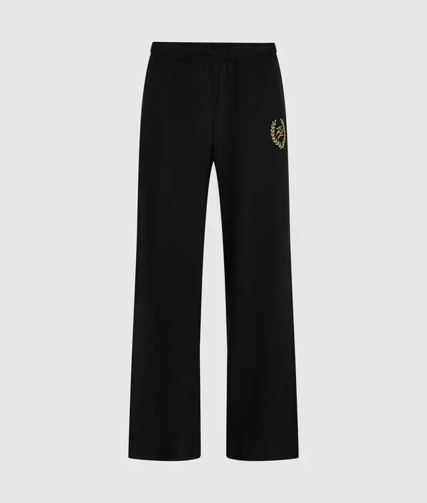 Karl Lagerfeld Crest Logo Beach Pants - Black