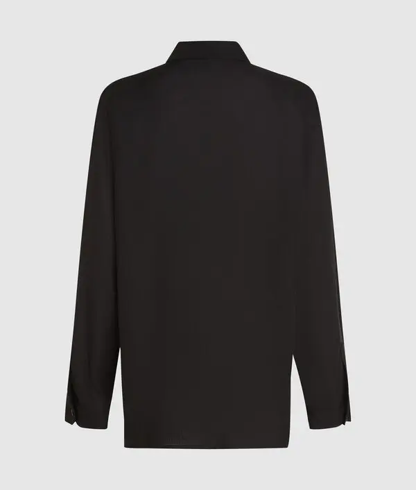 Karl Lagerfeld Long-sleeved Crest Logo Shirt