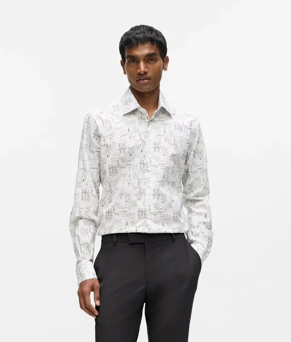 Karl Lagerfeld Karl Sketches Shirt - White