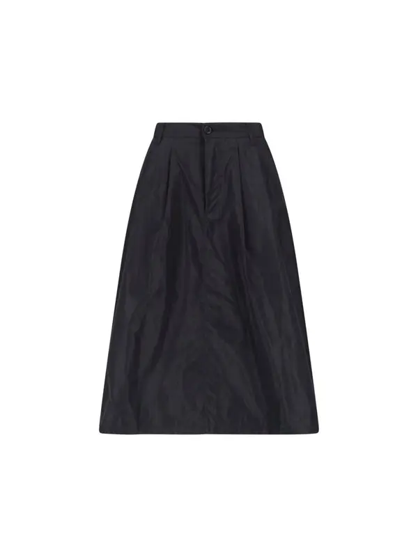 Aspesi Midi Skirt In Technical Fabric - Black