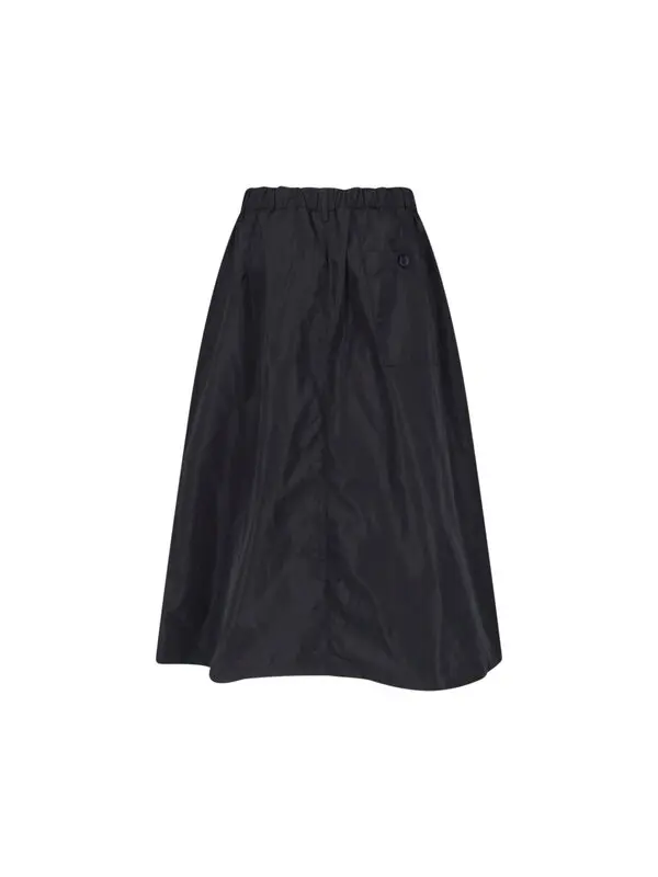 Aspesi Midi Skirt In Technical Fabric - Black
