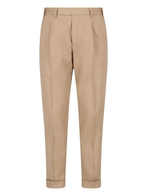 Max Mara Ermanno Scervino Straight Leg Tailored Trousers - Beige