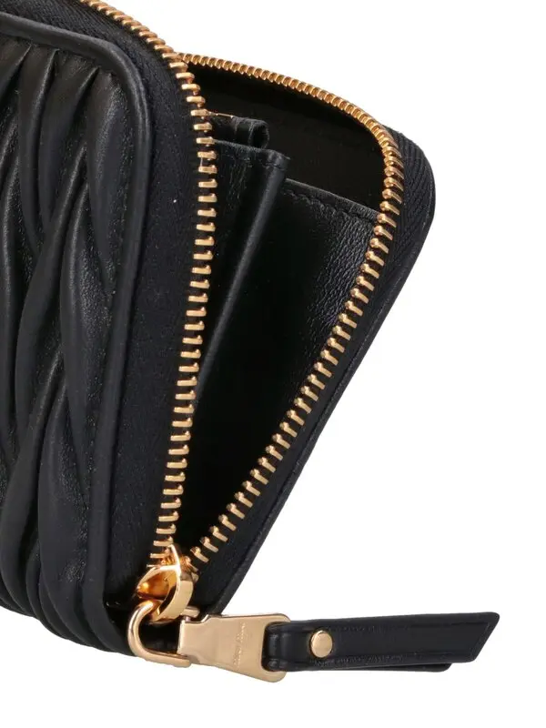 Miu Miu Quilted Nappa Zip Wallet