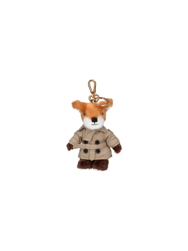 Burberry Fox Keychain Charm - Beige