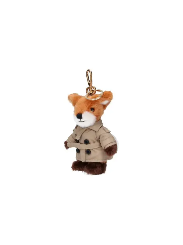 Burberry Fox Keychain Charm - Beige