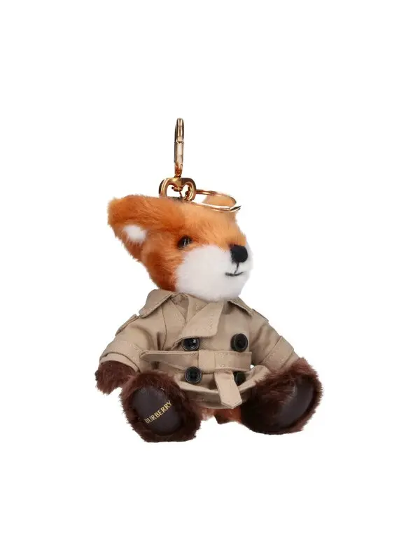 Burberry Fox Keychain Charm - Beige