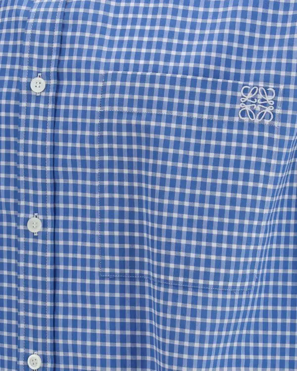Loewe Textured Cotton Check Shirt