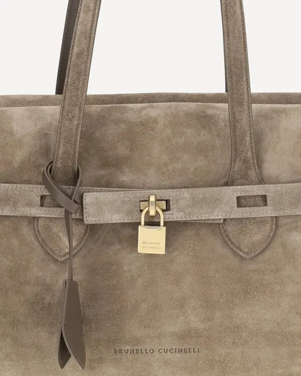 Brunello Cucinelli Suede Shoulder Bag